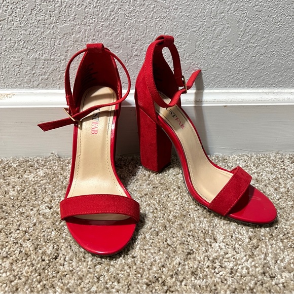 JustFab | Shoes | Just Fab Red Heels | Poshmark